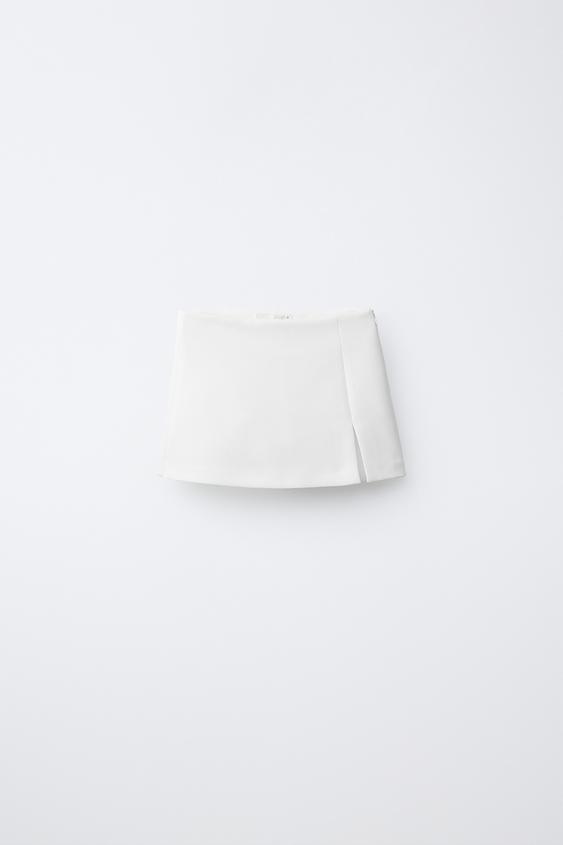 JUPE-SHORT UNIE - Blanc cassé | ZARA France