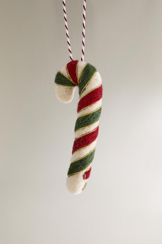 FELT CANDY CANE CHRISTMAS TREE DECORATION - Multicoloured | ZARA Ireland