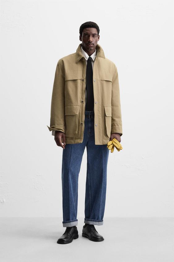 Straight Leg Pleated Jeans Mid Blue Zara South Africa