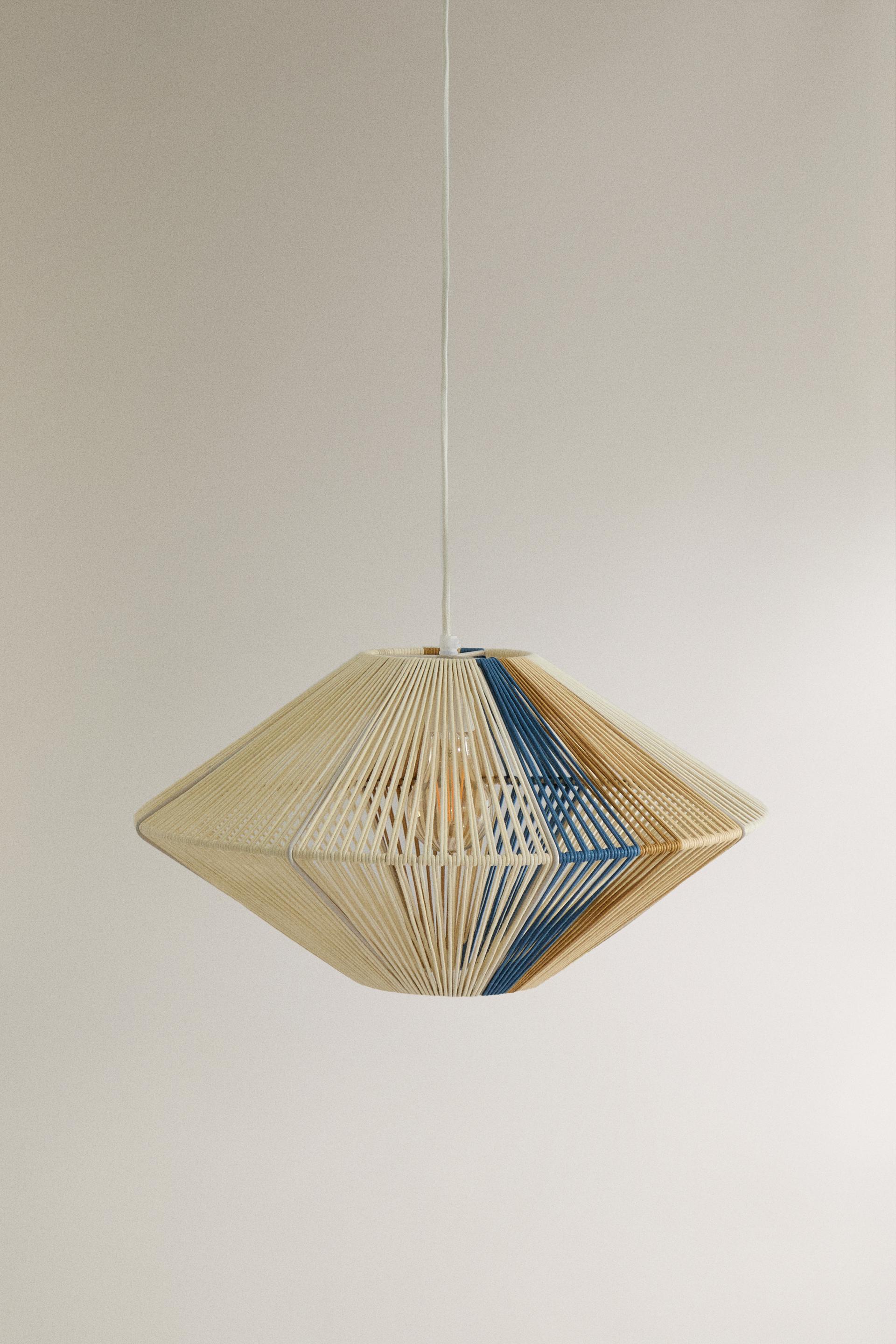 SMALL CEILING LAMP WITH MULTICOLOURED CORDS x COLLAGERIE - Ecru | ZARA ...