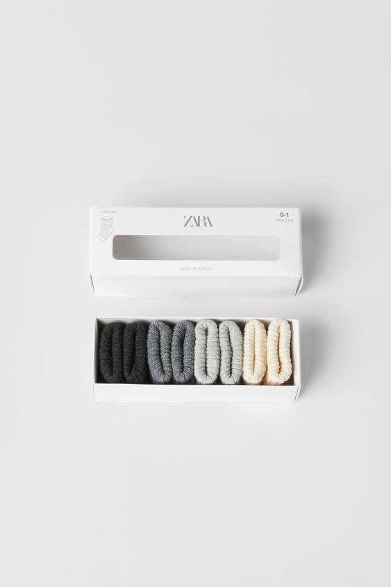 FOUR-PACK OF COLORFUL SOCKS - Gray | ZARA United States
