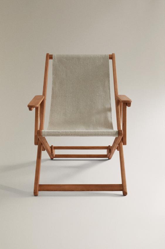 FOLDING LOUNGER CHAIR - Beige | ZARA Canada