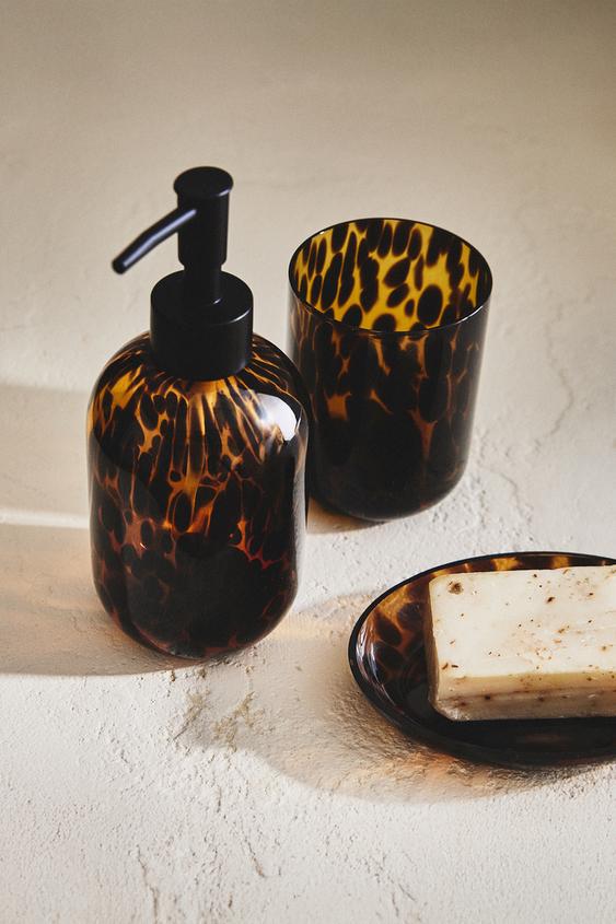 LEOPARD GLASS BATH SET | ZARA United States