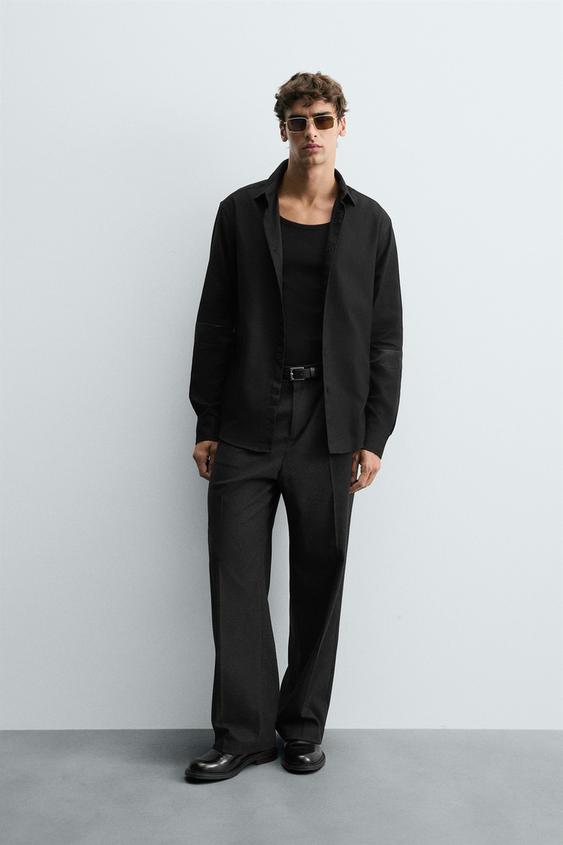CAMISA ESTRUTURA EASY CARE - Preto | ZARA Brasil