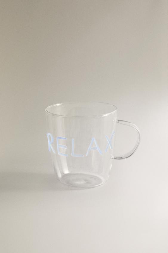 XÍCARA DE BOROSSILICATO MENSAGEM - 990 | ZARA Brasil