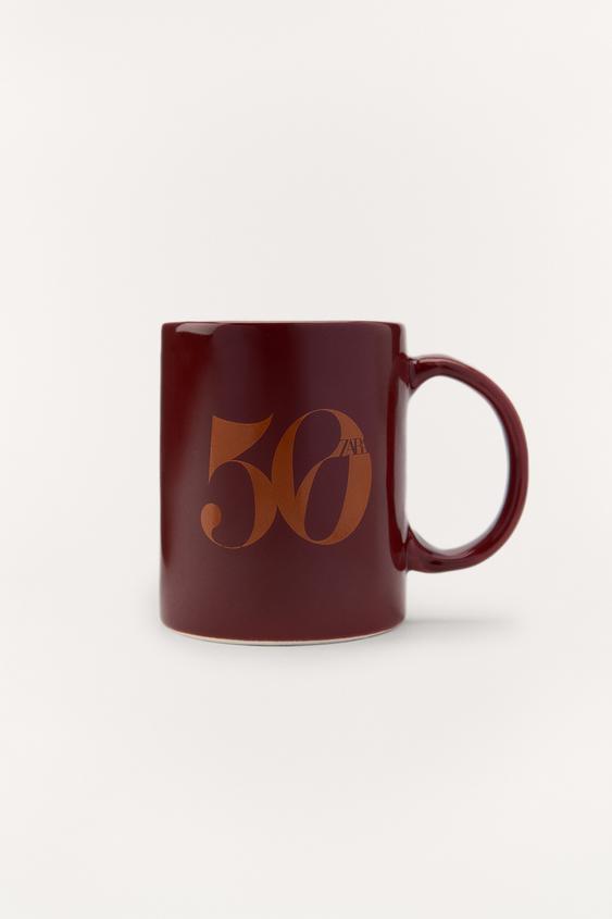 50TH ANNIVERSARY EARTHENWARE MUG - Burgundy | ZARA Hungary / Magyarország