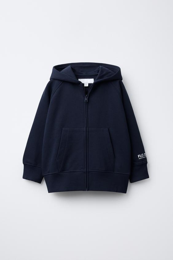 BASIC ZIP-UP SWEATSHIRT - Navy blue | ZARA United Kingdom