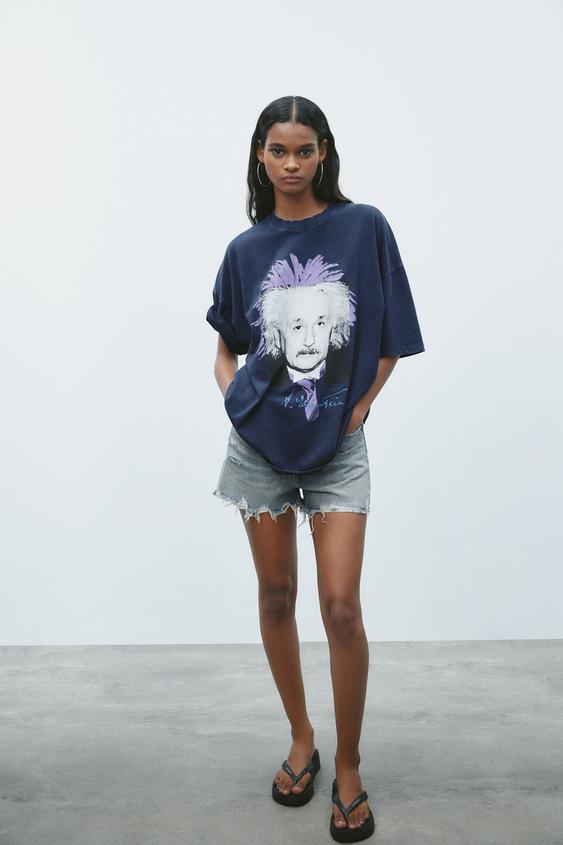 UNNIQQAN EFFEKTLI MATODAN ALBERT EINSTEIN™ PRINTLI FUTBOLKA - Och ...