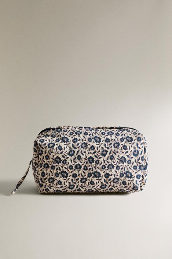 NECESSAIRE INFANTIL DE ALGODÃO FLORAL - Azul | ZARA Portugal
