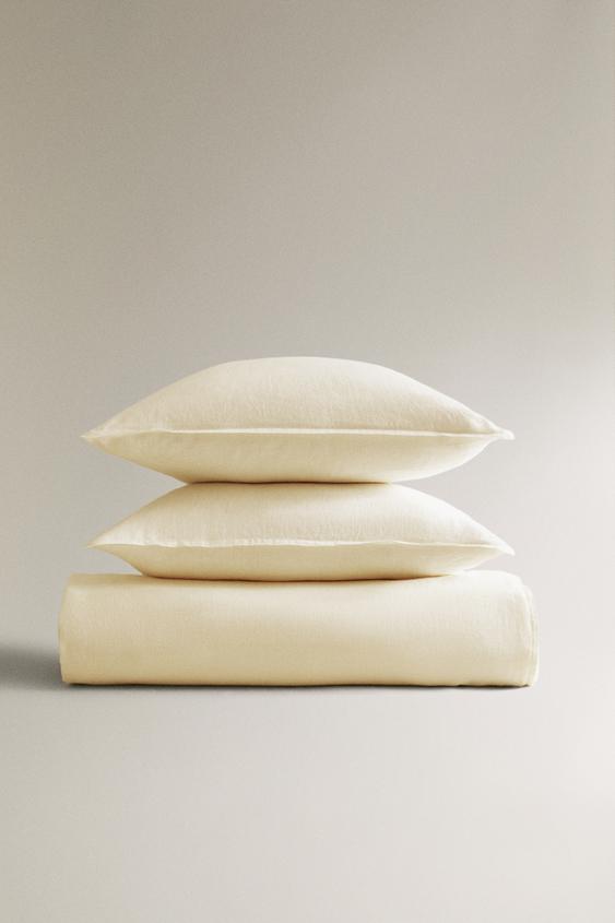 (140 GSM) WASHED LINEN BEDDING | ZARA Canada