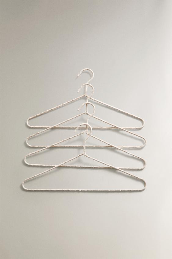 KLEIDERBÜGEL IN BEIGE AUS LEINEN-BAUMWOLL-MIX (4ER-PACK) - Hellbeige ...
