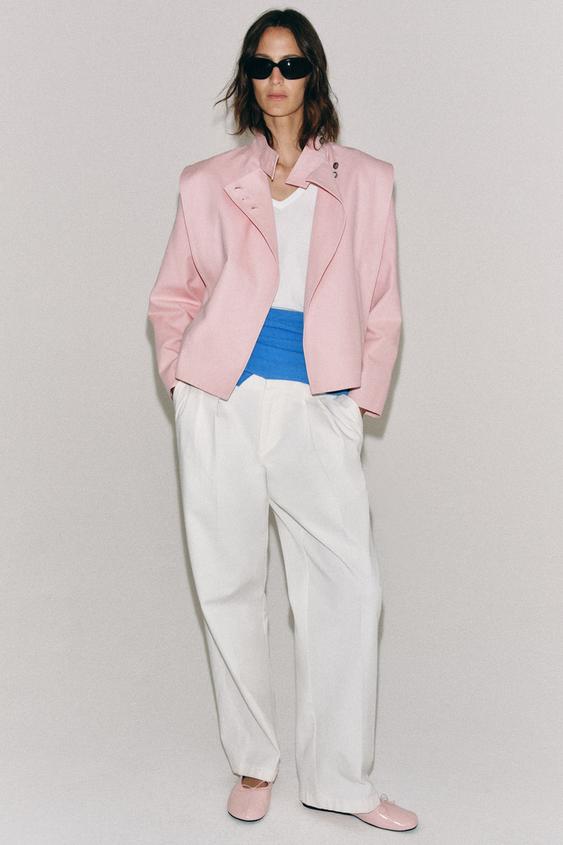FLATS PIEL LAZO - Rosa | ZARA Mexico
