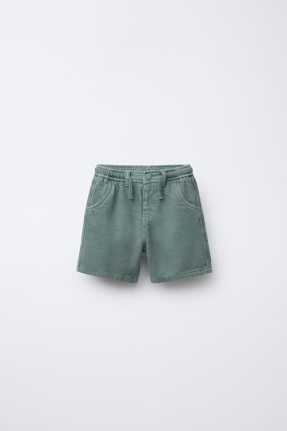 STANDARD SOFT TOUCH SHORTS - Blue green | ZARA United States