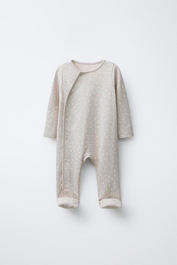 CONVERTIBLE FOOTED SLEEPSUIT - Grey marl | ZARA Saudi Arabia