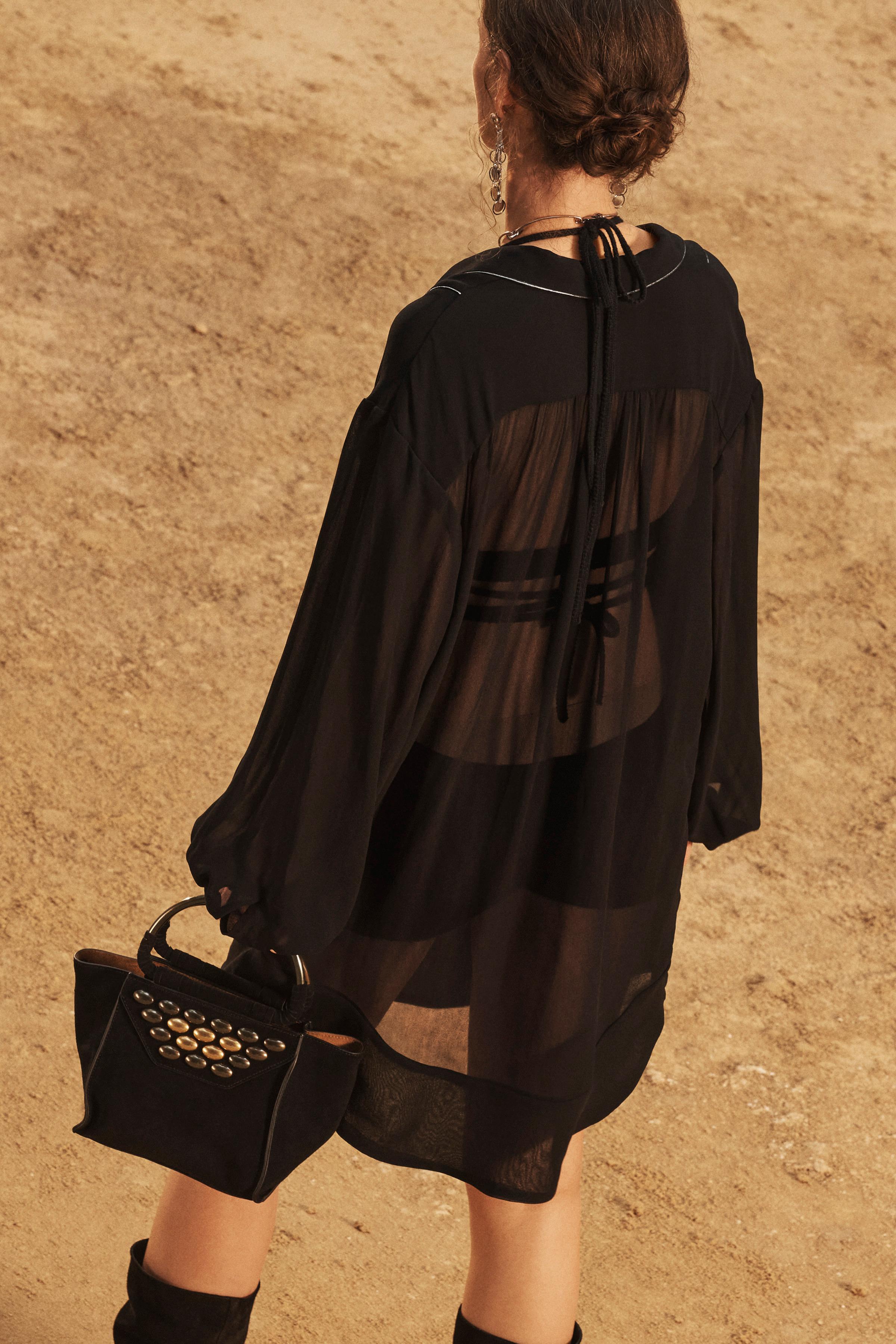 LIMITED EDITION LONG BLOUSE - Black | ZARA United States LIMITED EDITION LONG BLOUSE - Black | ZARA United States