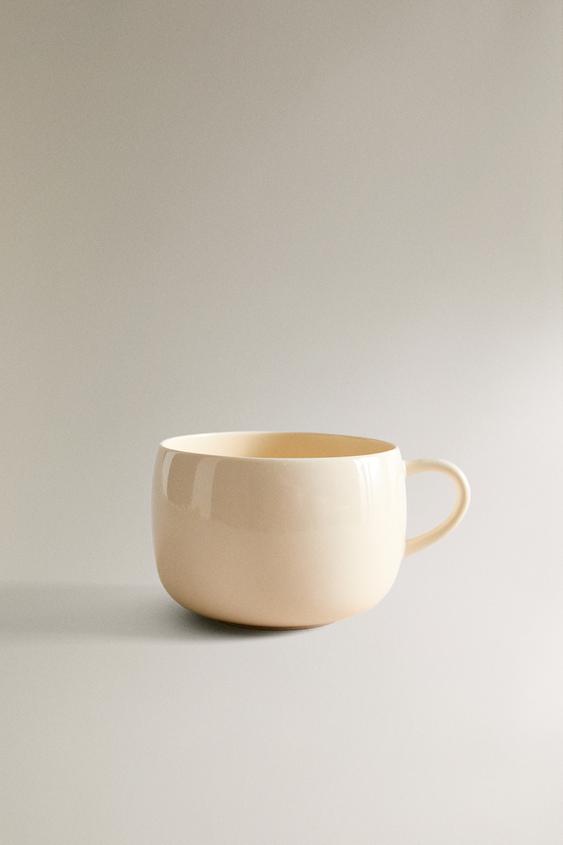 PLAIN STONEWARE DEEP MUG - Cream | ZARA United States