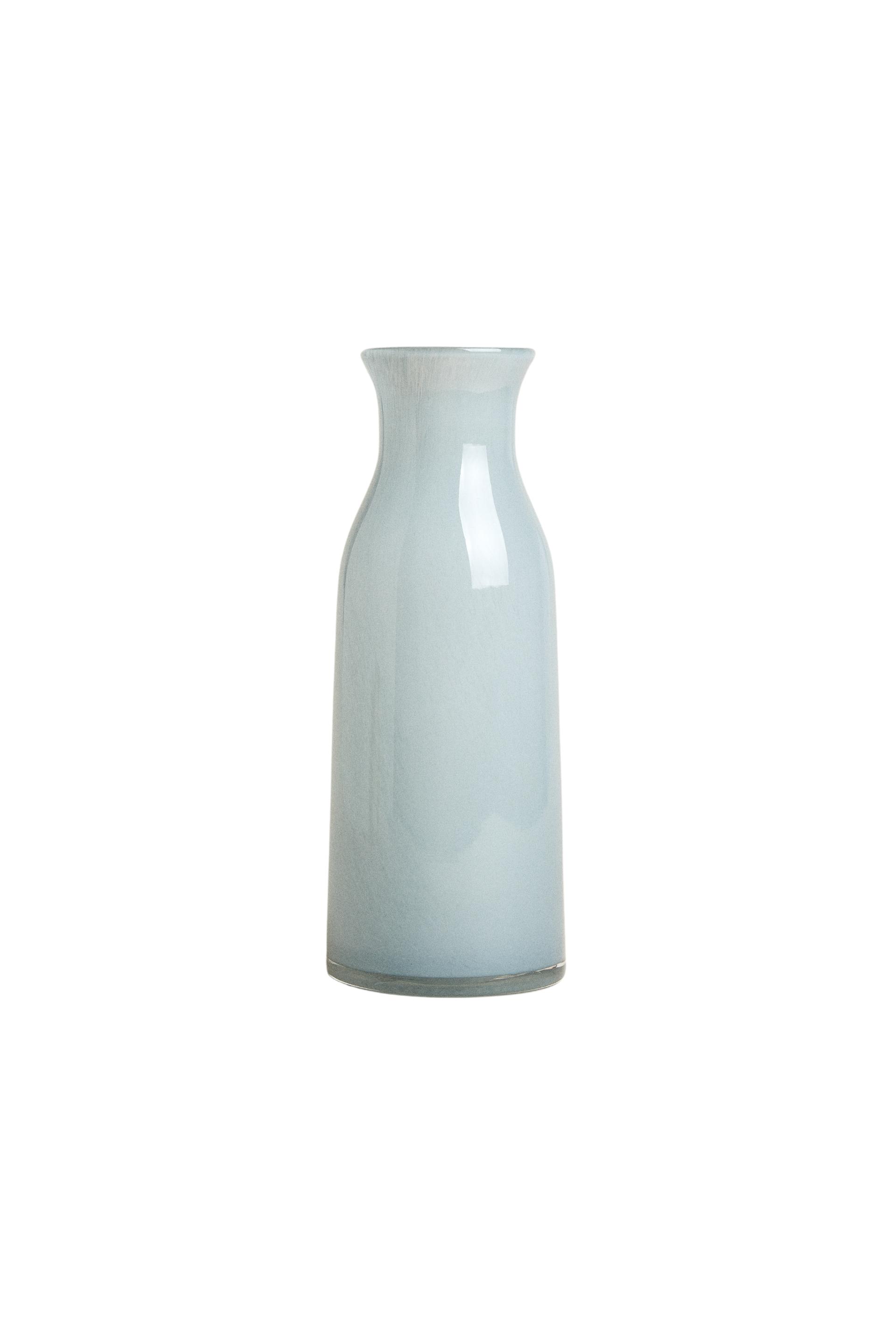 Blown Glass Vase Light Blue Zara United States