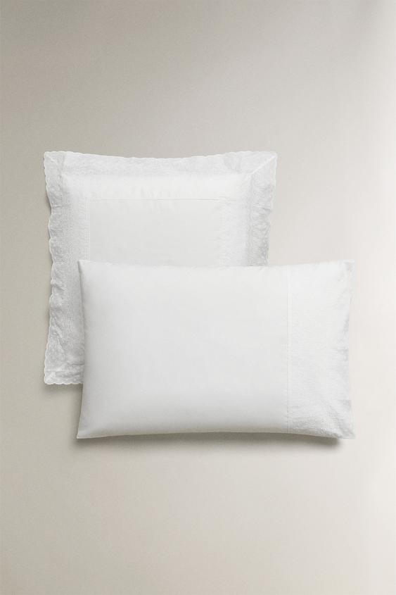 EMBROIDERED PILLOWCASE - White | ZARA Turkey