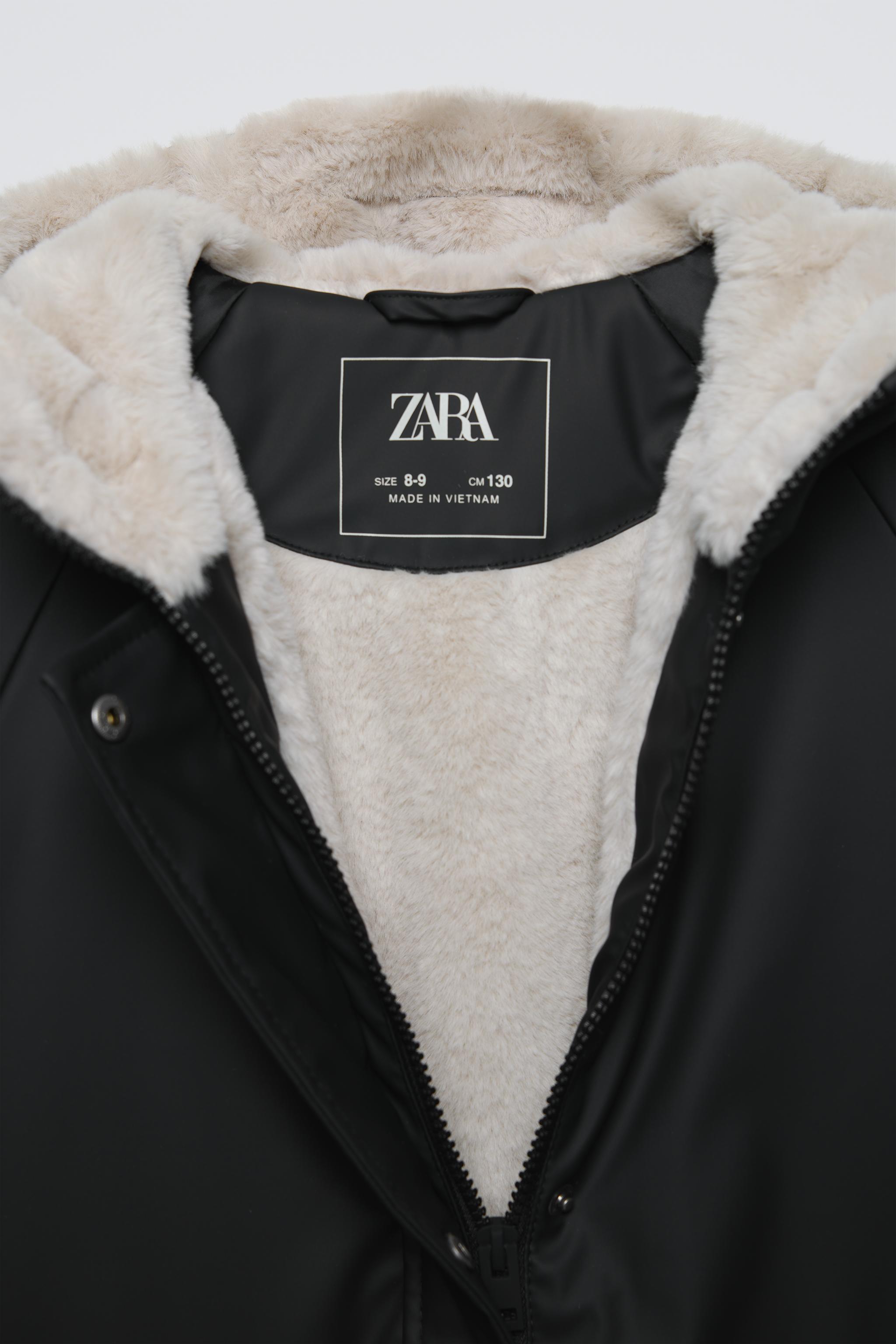 FAUX FUR RUBBERIZED JACKET - taupe brown | ZARA United States FAUX FUR RUBBERIZED JACKET - taupe brown | ZARA United States