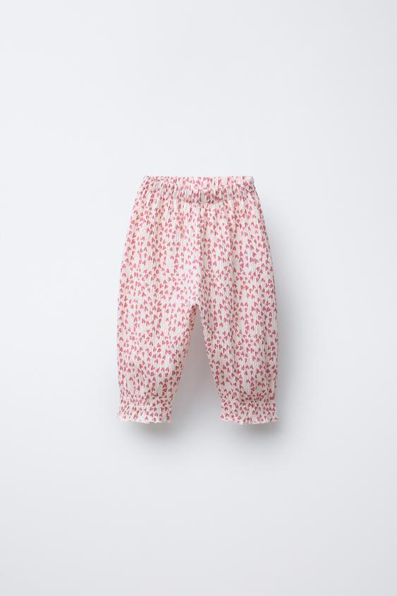 HEART TEXTURE PANTS - Pink | ZARA United States
