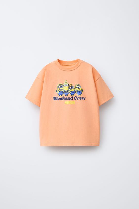 MINIONS © PRINT T-SHIRT - Orange | ZARA Canada