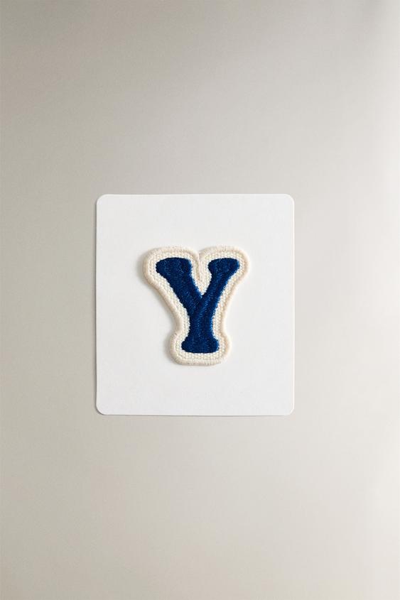 THERMO-ADHESIVE LETTER Y PATCH - Blue | ZARA United Kingdom