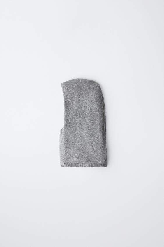 PLAIN KNIT BALACLAVA - Grey marl | ZARA United Kingdom