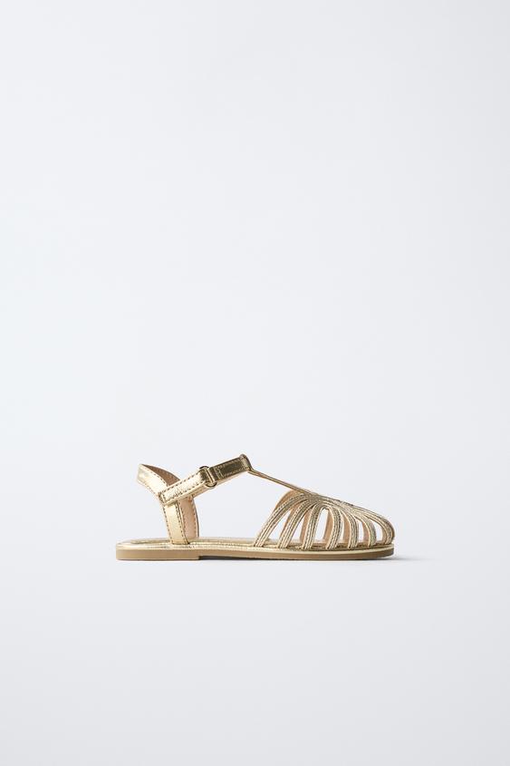METALLIC CAGE SANDALS - Gold | ZARA UAE - Dubai/Sharjah/Ajman/UAQ/Fujairah