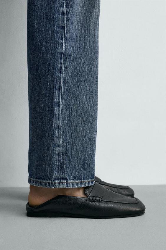 MOCASÍN PIEL ANTIFAZ - Negro | ZARA Mexico