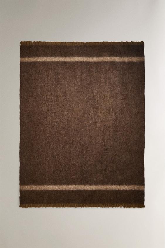 SOFT STRIPED THROW - Green | ZARA United Kingdom