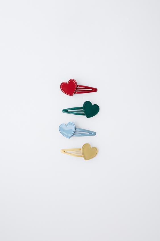4-PACK OF HEART CLIPS BENSIMON X ZARA - Multicolored | ZARA United States