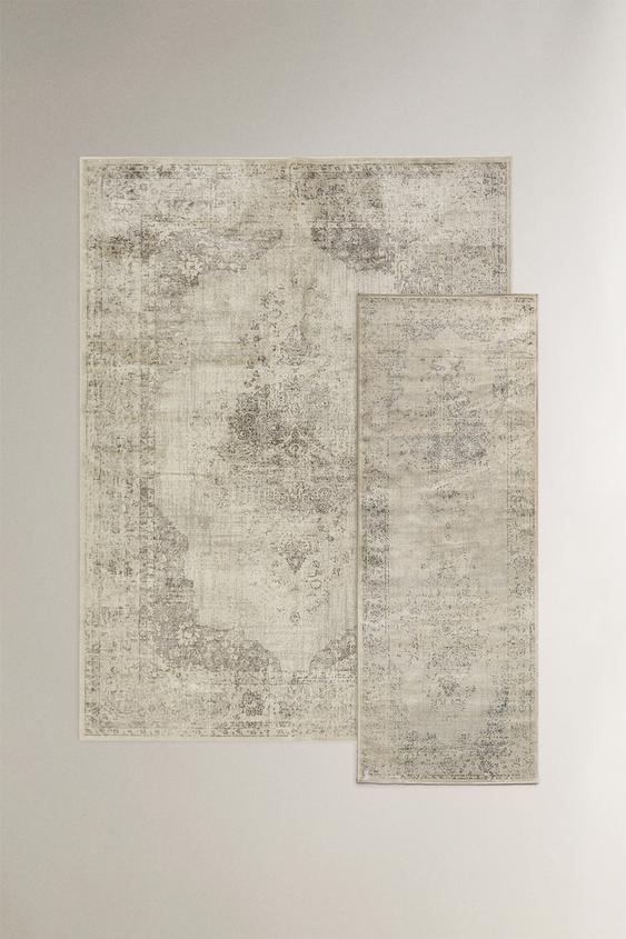 VINTAGE-EFFECT RUG - Grey | ZARA United Kingdom