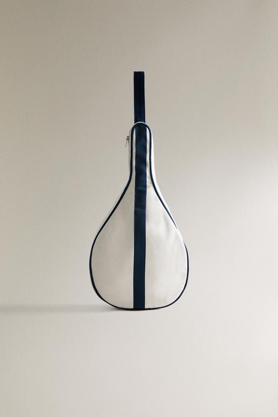 CANVAS PADEL RACKET CASE - Ecru / Blue | ZARA United Kingdom