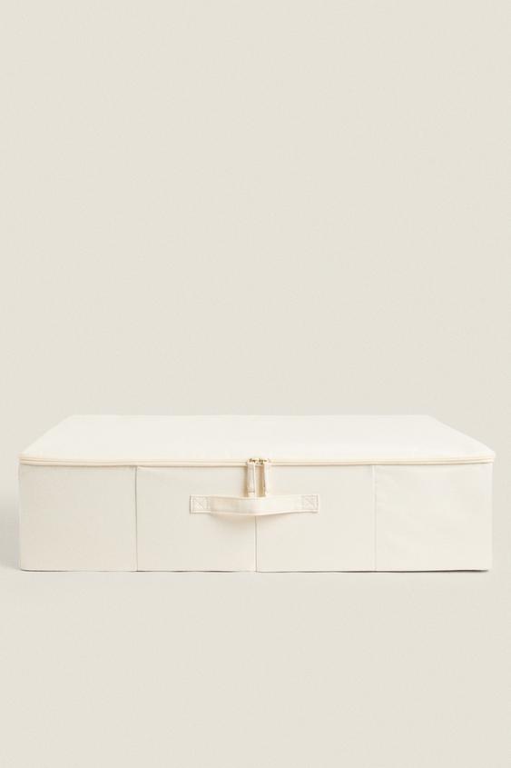 FOLDABLE STORAGE BOX WITH LID - Light beige | ZARA United States