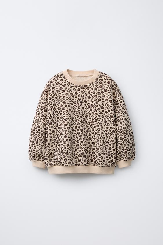 ANIMAL PRINT SWEATSHIRT - camel | ZARA Australia