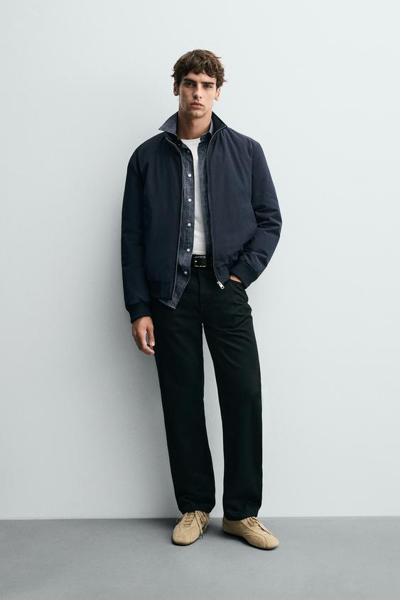 TECHNICAL BOMBER JACKET - Navy blue | ZARA United Kingdom