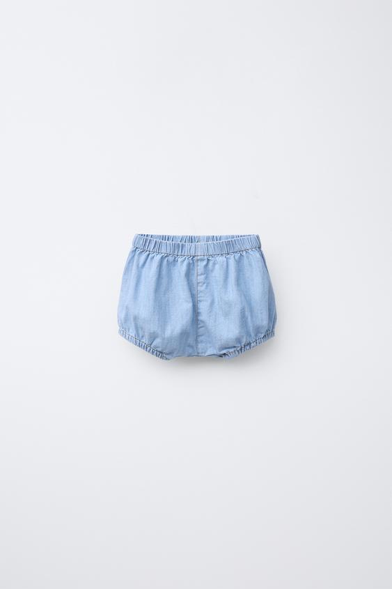 FLOWING DENIM BLOOMERS - Light blue | ZARA Turkey