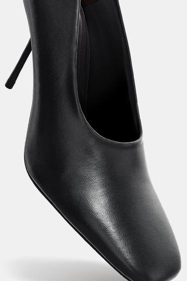 CHAUSSURES À TALONS EN CUIR ÉDITION LIMITÉE - Noir | ZARA France