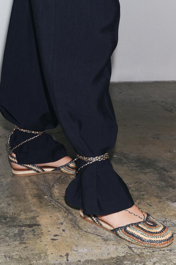 CHAUSSURES PLATES TRESSÉES - Multicolore | ZARA France