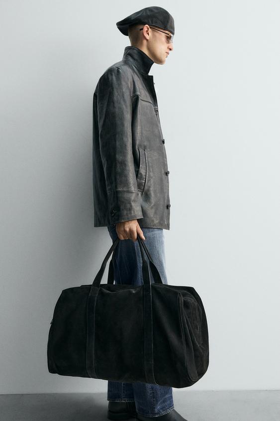 LEATHER TRAVEL BAG LIMITED EDITION - Black | ZARA New Zealand