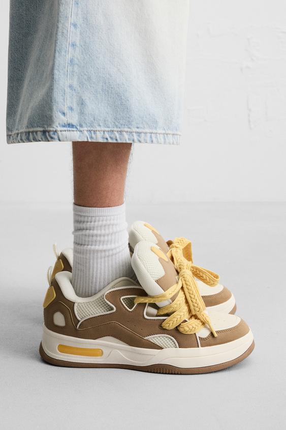 SKATE TRAINERS - SAND/BROWN | ZARA Australia
