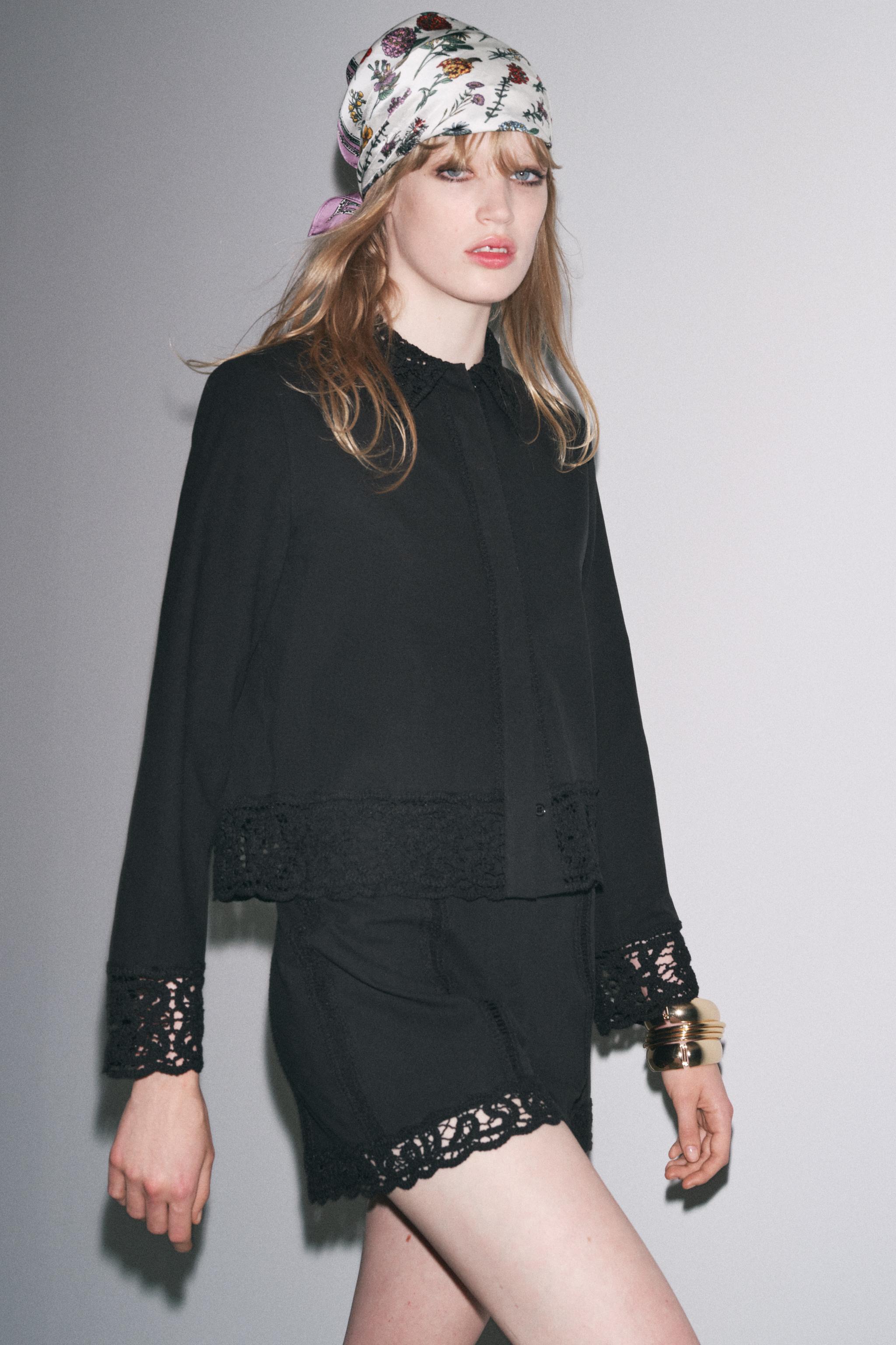 Women's Black Shirts | ZARA United States Women's Black Shirts | ZARA United States