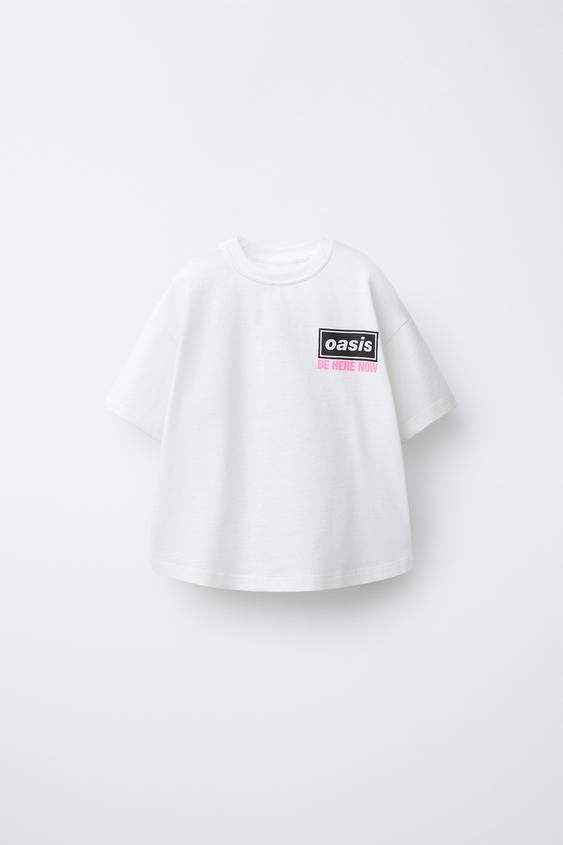 T-SHIRT IMPRIMÉ OASIS ® - Blanc | ZARA France