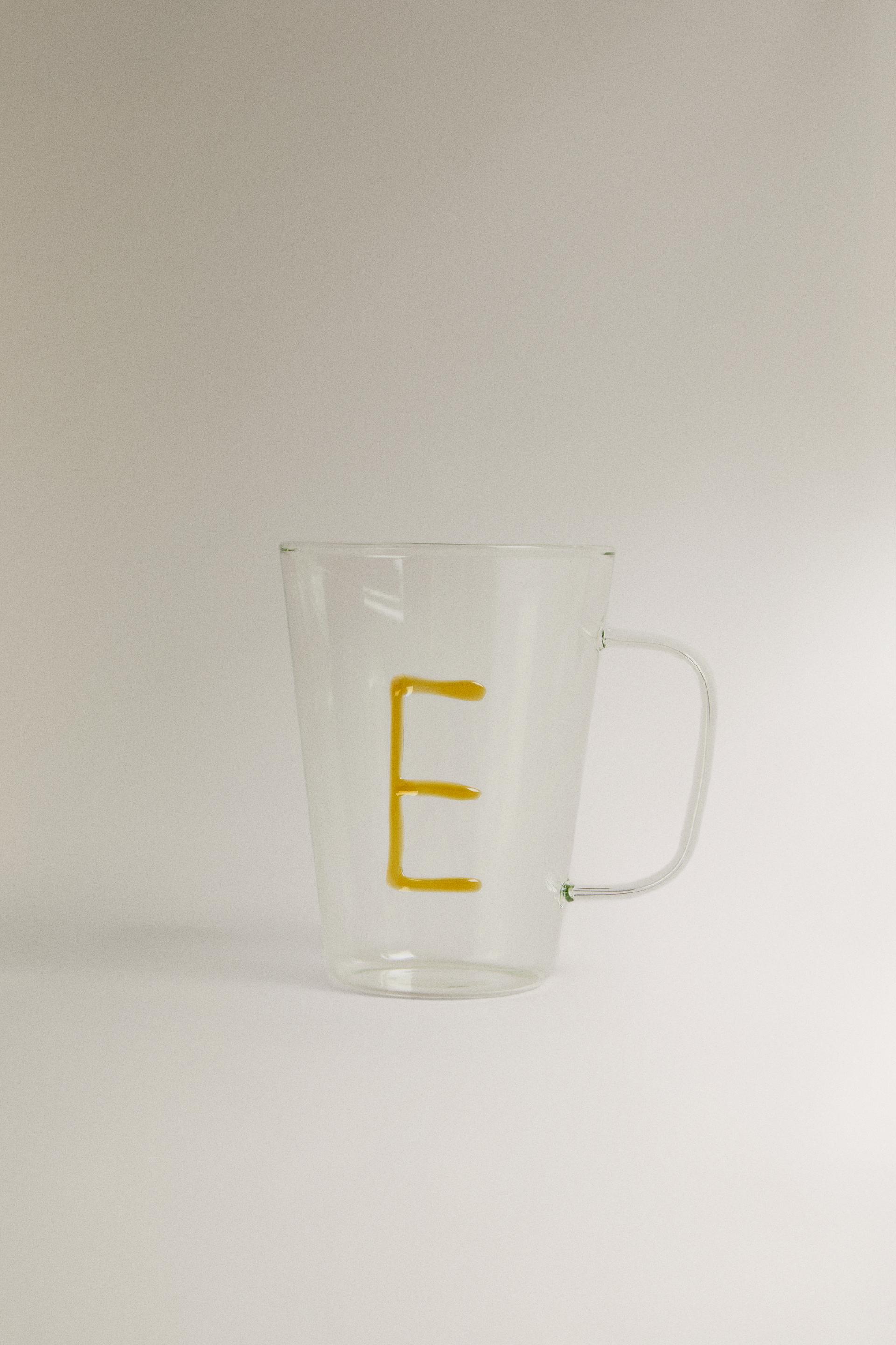 BOROSILICATE MUG WITH INITIAL E - Mustard | ZARA United States