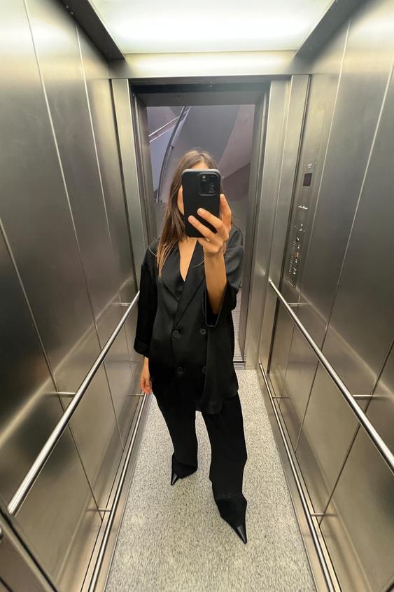 Ensemble Blazer Et Pantalon À Texture Zara Belgique Belgium