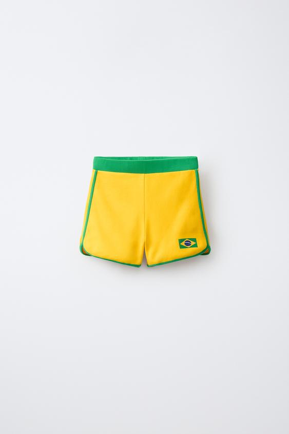 LEGGINGS CURTAS BRASIL - Amarelo | ZARA Portugal