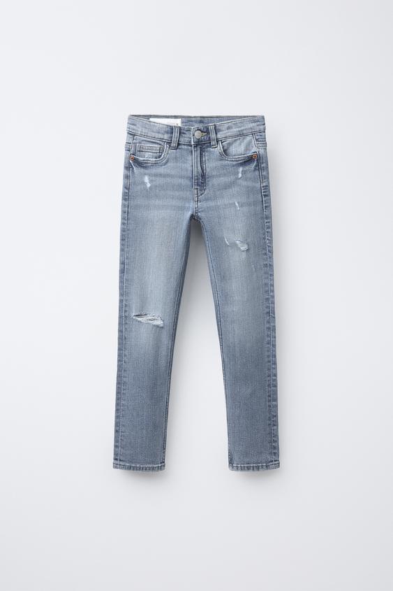 JEANS SKINNY FIT MED HULL - Blå | ZARA Norge / Norway