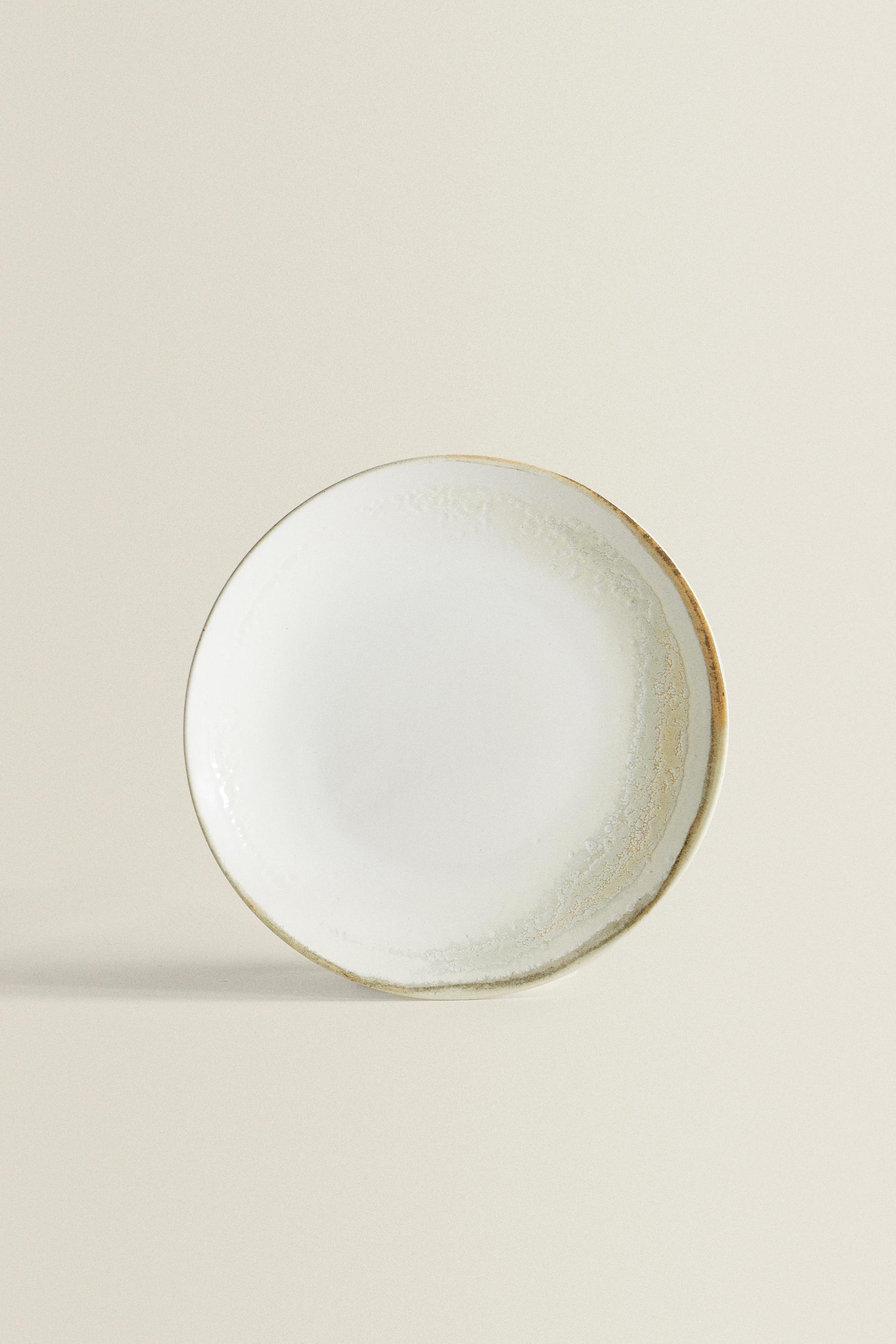 STONEWARE DESSERT PLATE - Ecru | ZARA United Kingdom