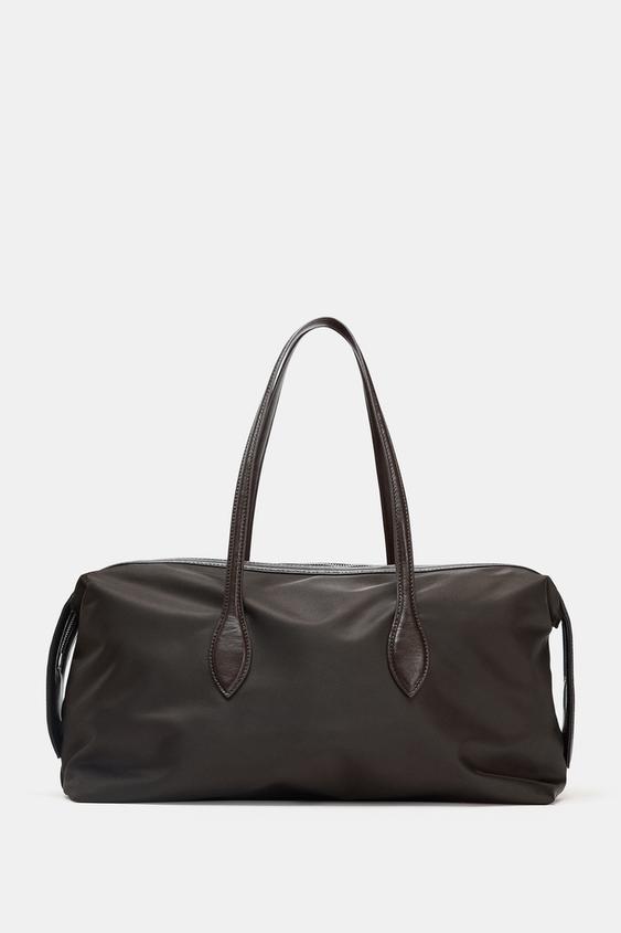 ELONGATED NYLON CITY BAG - Gray | ZARA Mexico