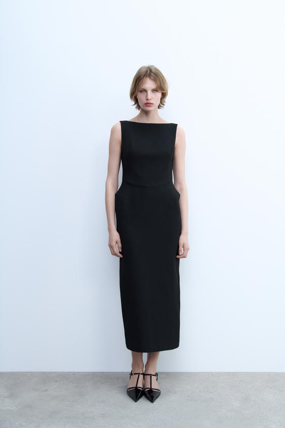 ΜΙΝΤΙ ΦΟΡΕΜΑ ΜΕ ΑΝΟΙΓΜΑ Zw Collection Μαύρο Zara Greece Ελλαδα